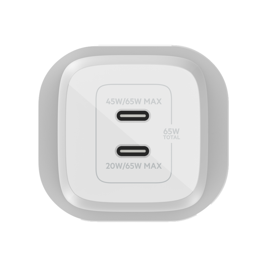 Buy Belkin 65W GaN Fast Wall Charger USB C Dual Port Adapter | gsc Chennai