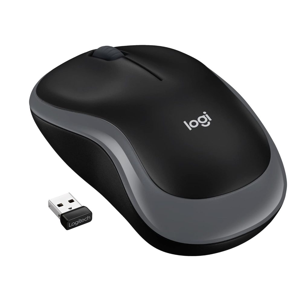 Logitech M185 Cordless Mouse Grey - guru shree computers