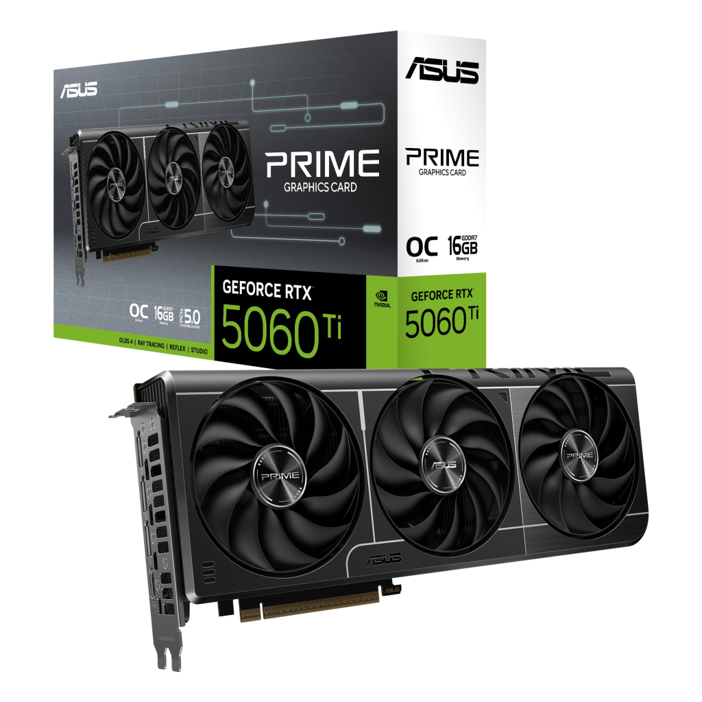 Asus Prime RTX 5060 Ti 16GB DDR7 OC Graphics Card - guru shree computers